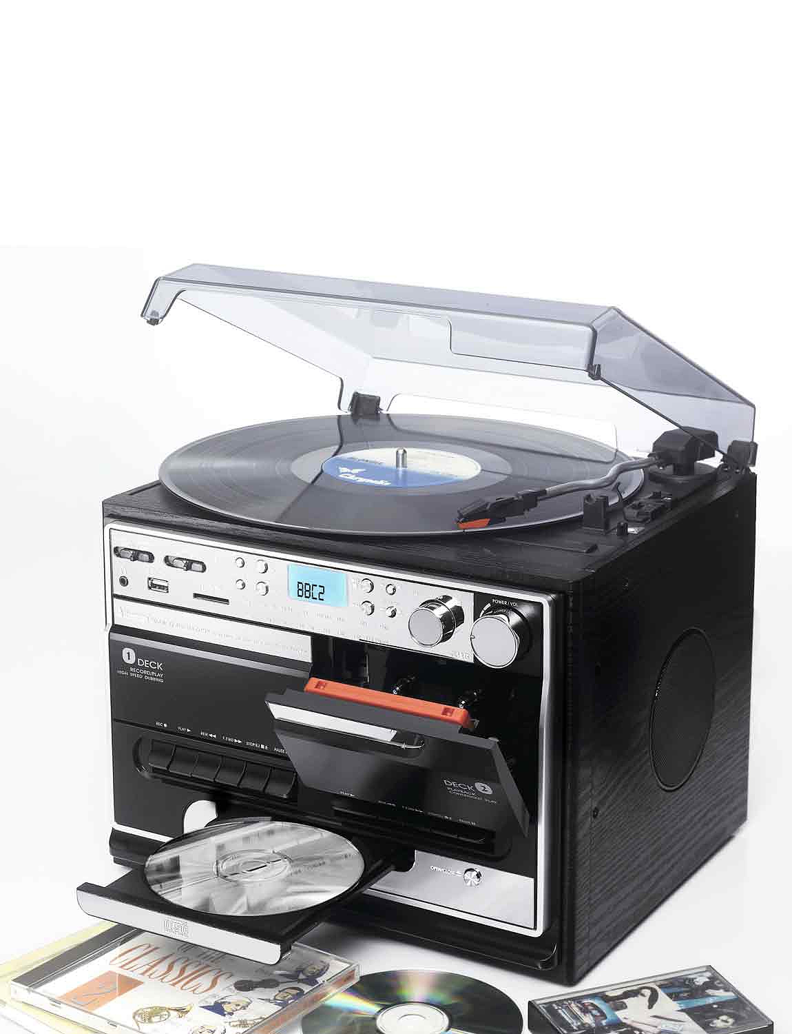 Full Function Stereo Stack System With Compact Speakers | Chums