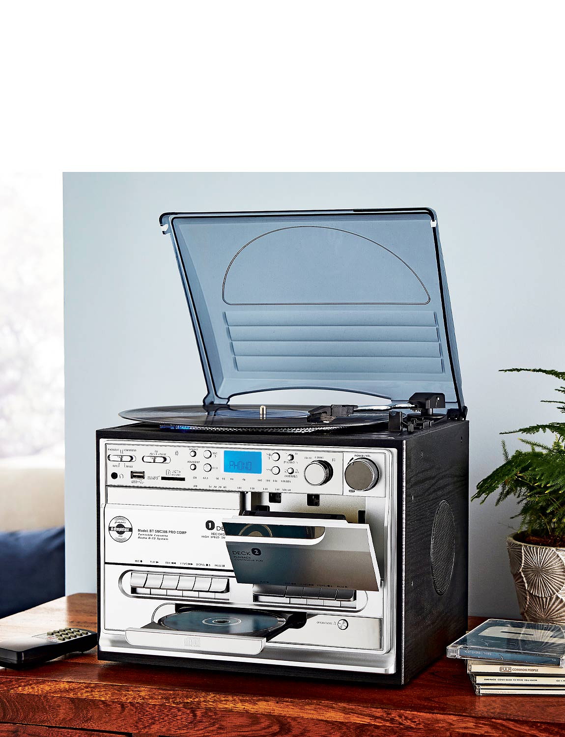 Full Function Stereo Stack System With Compact Speakers | Chums