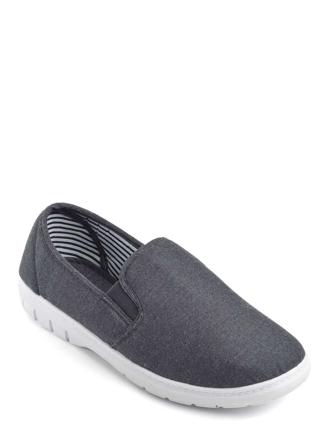 Canvas Elastic Gusset Slip On Shoe- Menswear Footwear | Chums