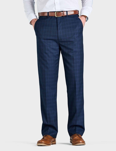 Pegasus Check Trouser With Hidden Stretch Waist | Chums